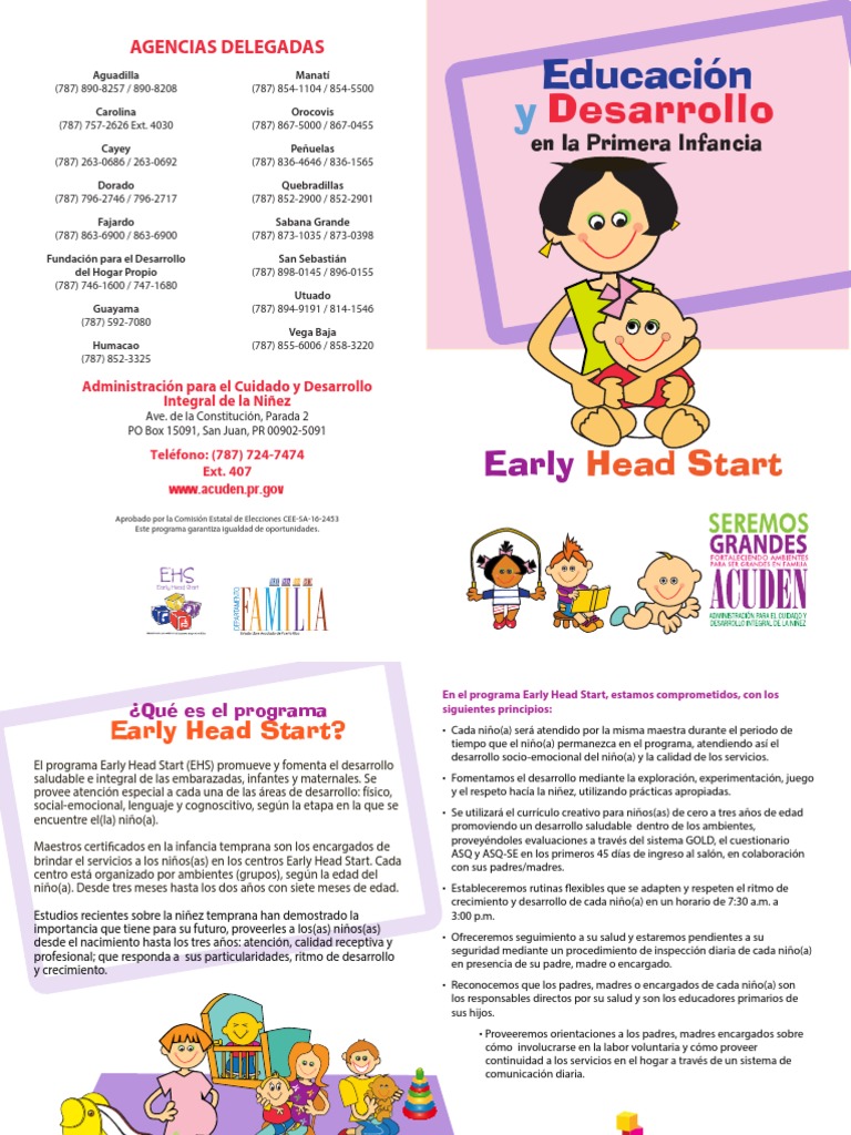 Brochure Early Head Start | PDF | Bienestar | Medicina