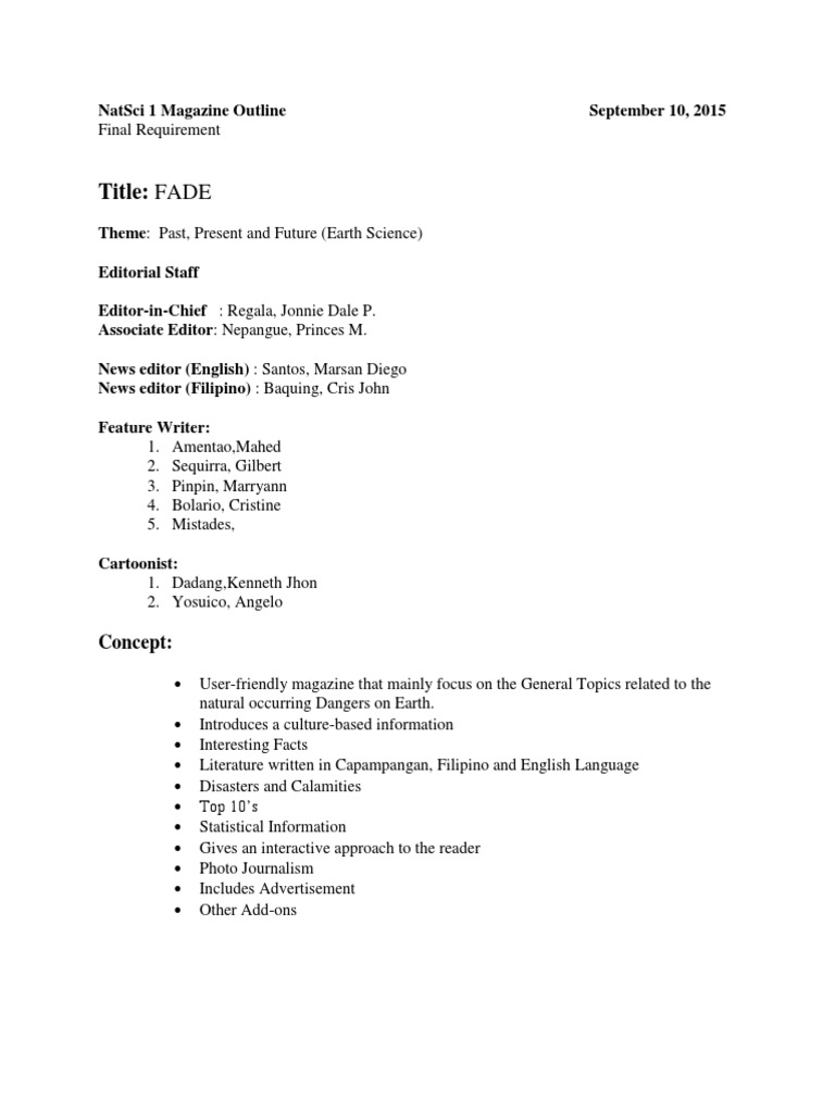 Title: FADE: Concept | PDF | Social Science | Language Arts & Discipline