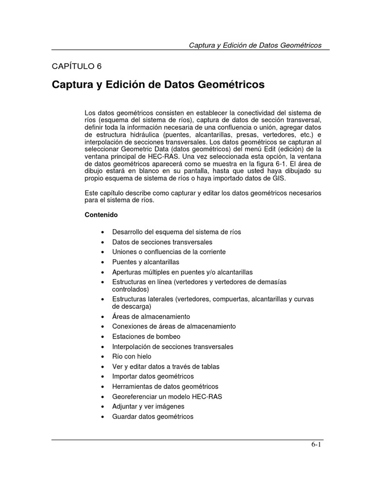 CAPITULO 6 manual en español de Hec-Ras | PDF | Ventana (informática ...