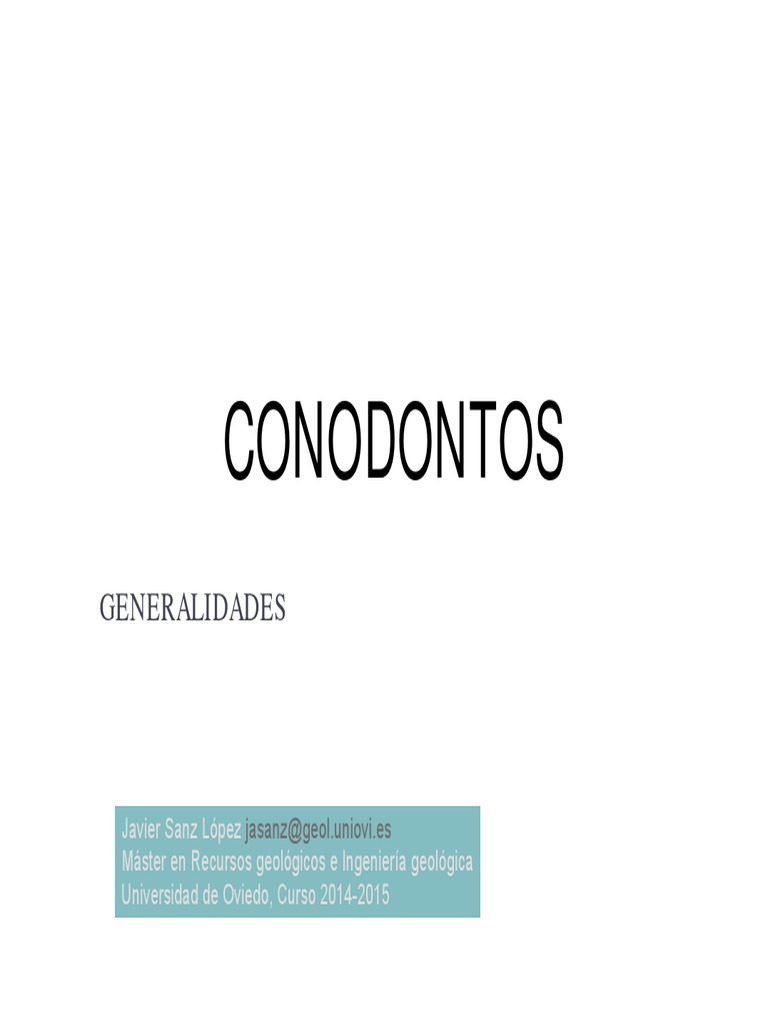 Conodontos: Fósiles y su Estudio | PDF | Vertebrados | Diente