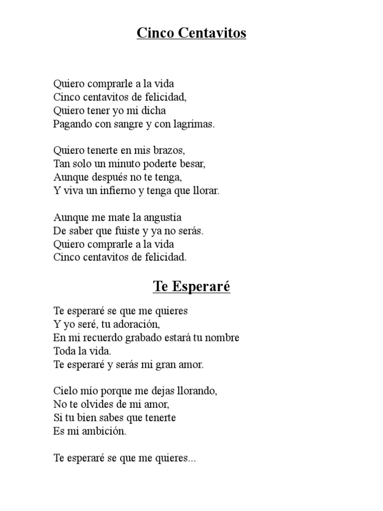 Cinco Centavitos | PDF