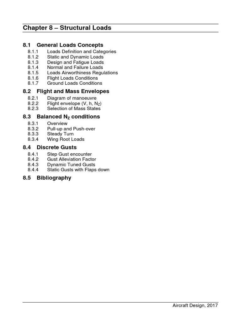 08 Structural Loads | PDF | Structural Load | Flight Dynamics (Fixed ...