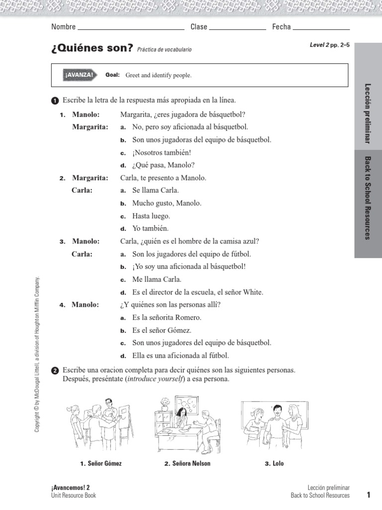 Preliminar Avancemos 2 - 1 | PDF | Deportes | Ocio