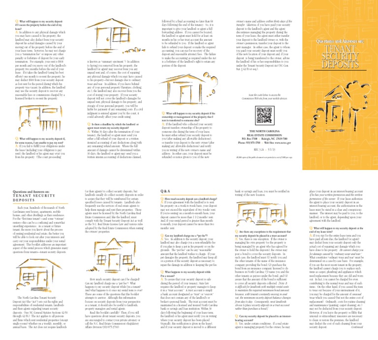 Questions And Answers On Tenant Security Deposits Rights And