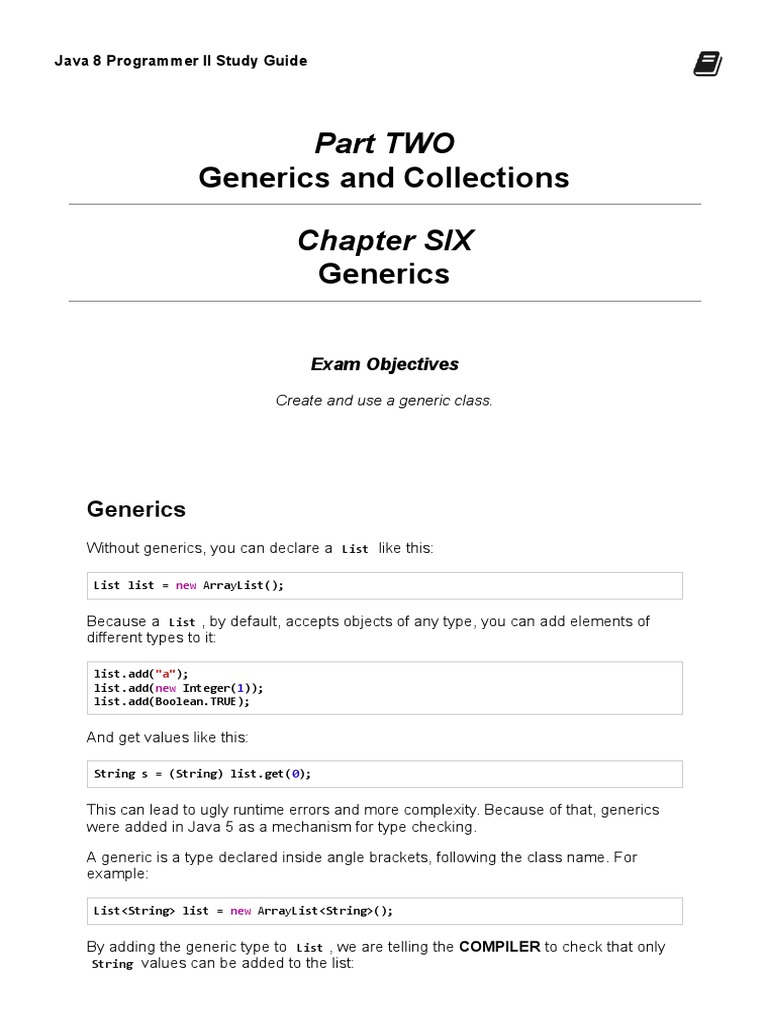 Generics JAVA em Ingles | PDF | Parameter (Computer Programming) | Object Oriented Programming