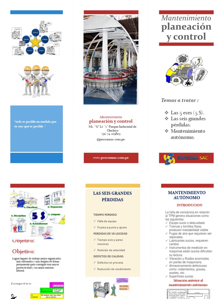 Triptico 5s Eses Industrias Tecnología