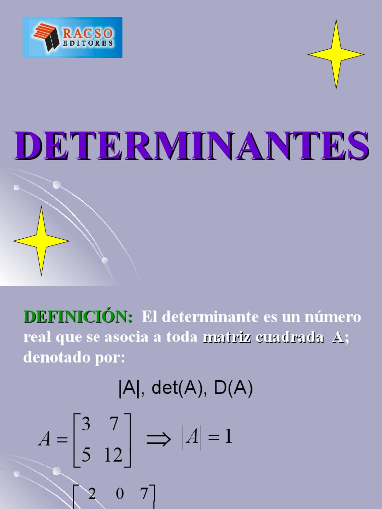 Determinantes | PDF | Determinante | Conceptos matemáticos
