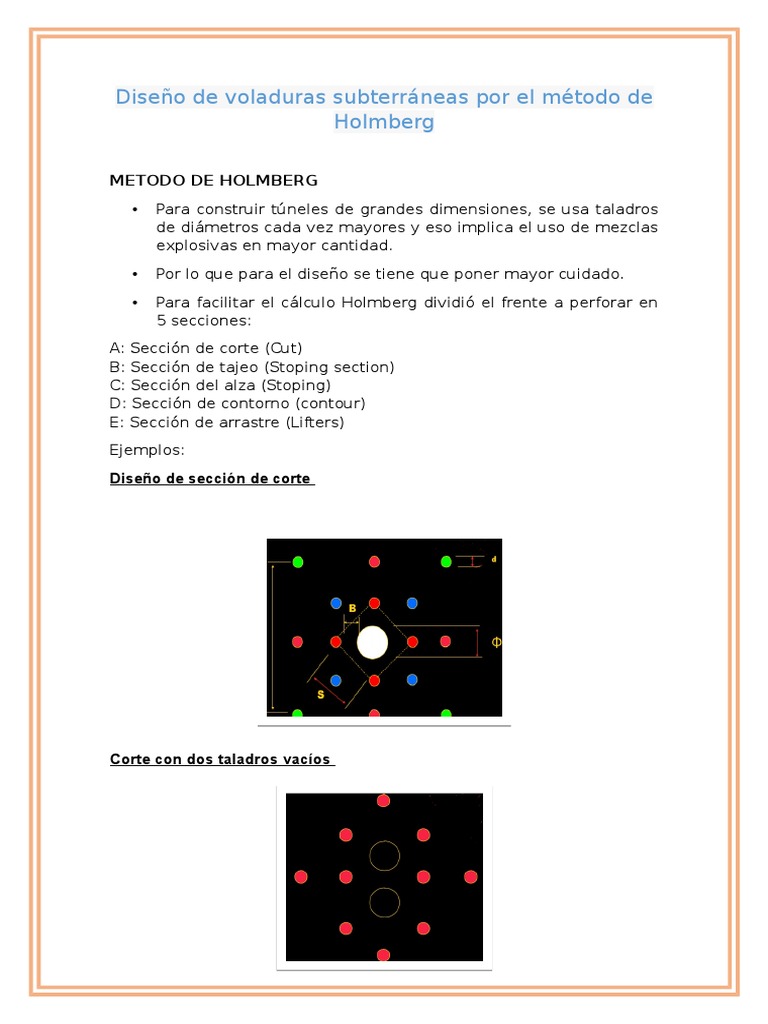 Metodo de Holmberg | PDF | Perforar | Túnel