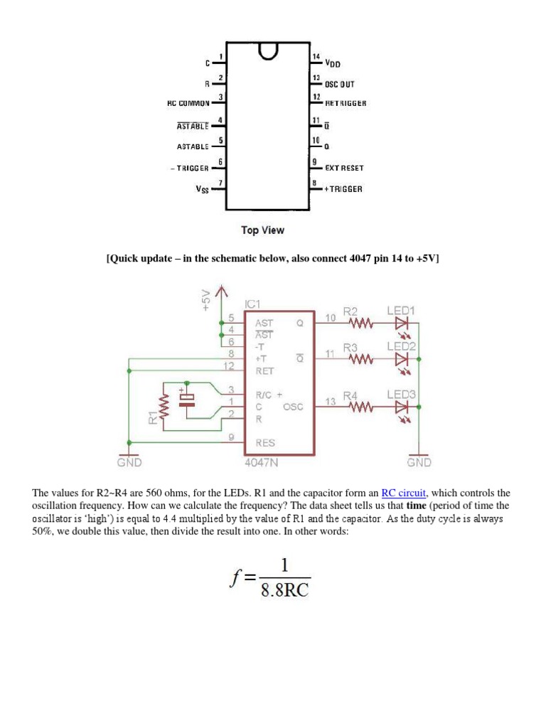 4047 Cmos | PDF | Frequency | Resistor
