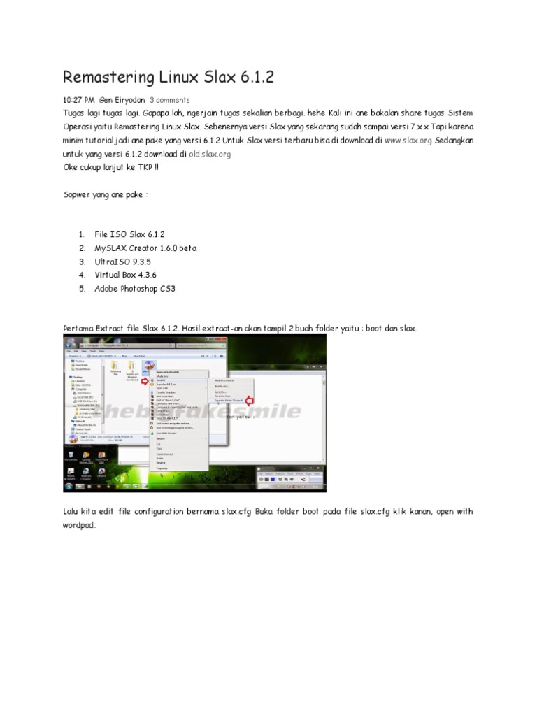 Remastering Linux Slax 6 | PDF