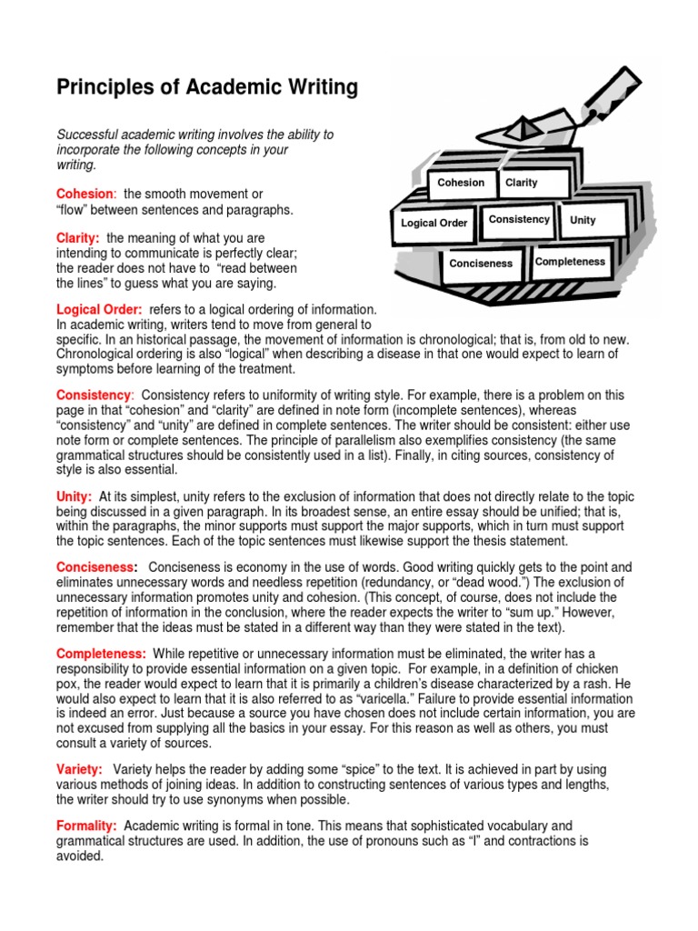 Principles of Academic Writing | PDF | Sentence (Linguistics) | Essays
