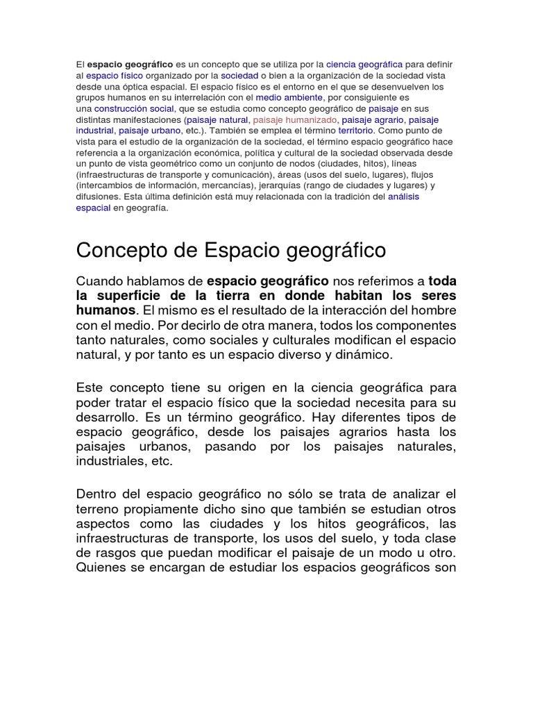 Espacio Geografico | PDF | Paisaje | Geografía
