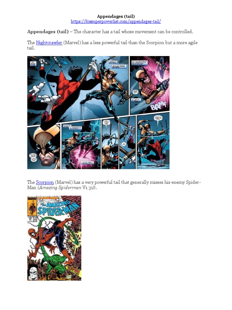 Appendages (Tail) | PDF