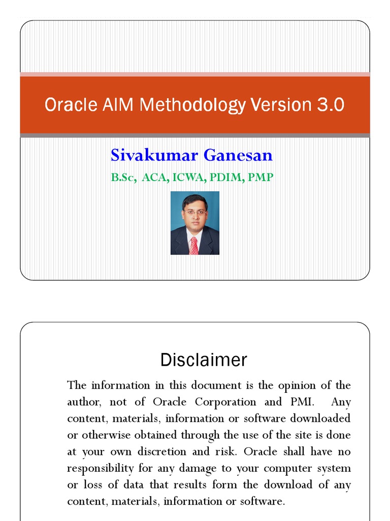 Oracle AIM Project Management Methodology | PDF | Project Management ...