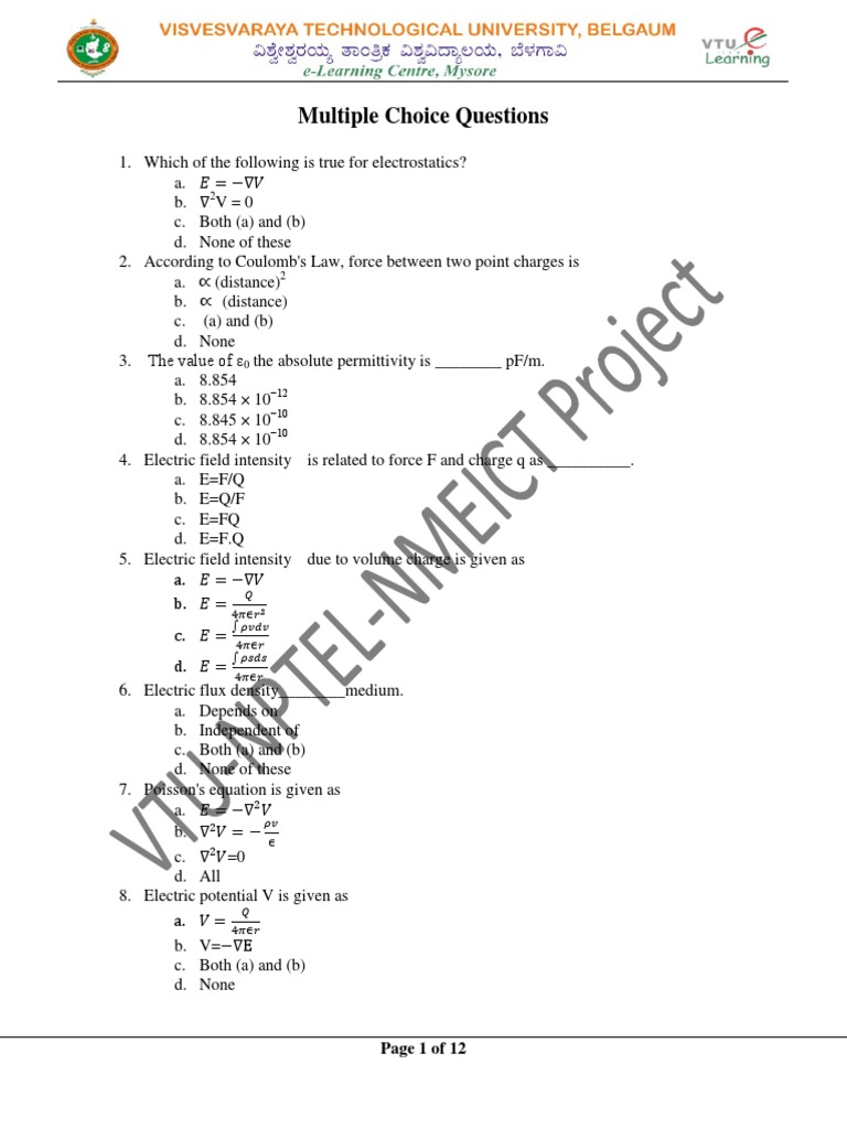EMF and Magnetic Field MCQs | PDF | Magnetic Field | Electric Field