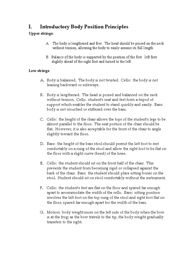 Cellist and Cello Body Posture | PDF | Cello | Double Bass