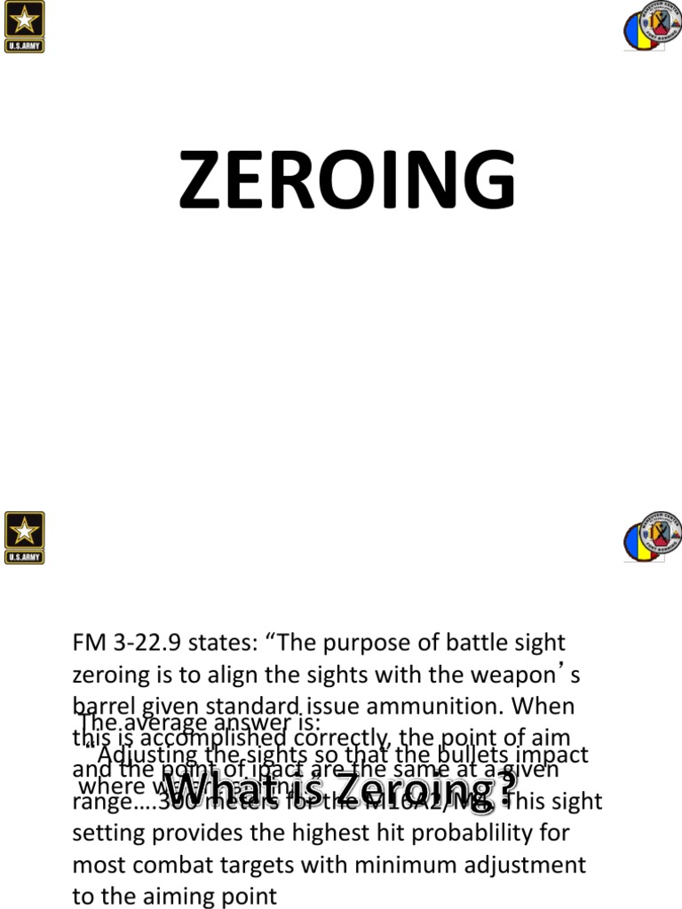 Army Rifle Zeroing Guide | PDF | Telescopic Sight | Minute And Second ...