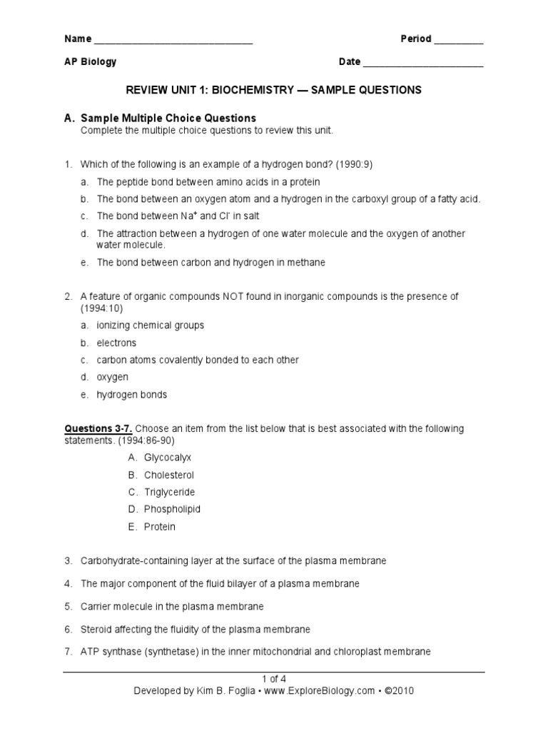 Biochemistry Qs | PDF | Biochemistry | Chemistry