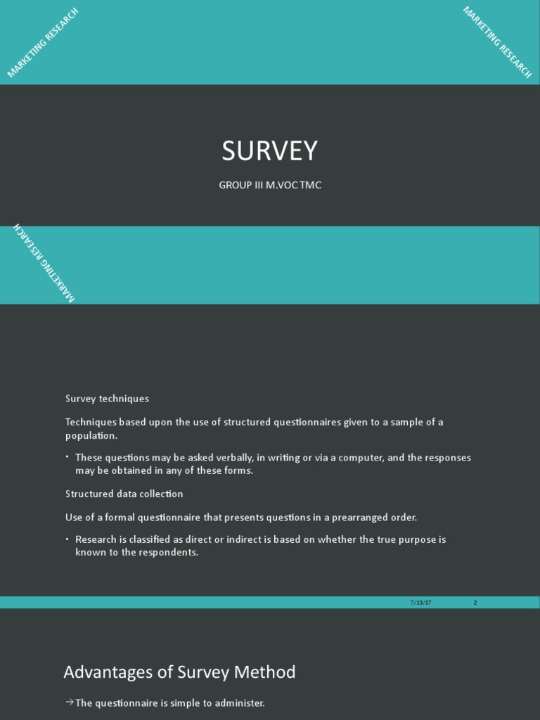 Survey: Group Iii M.Voc TMC | PDF | Survey Methodology | Questionnaire