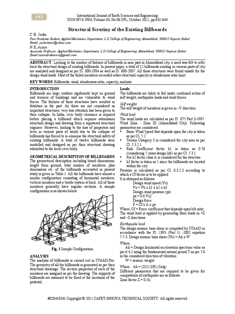 Billboard PDF | PDF | Structural Load | Structural Engineering