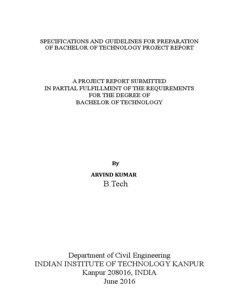 B.Tech Project Report Guide | PDF | Structural Analysis | Concrete