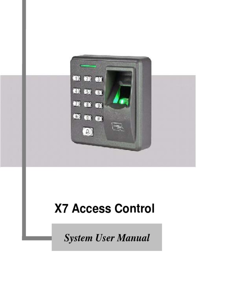 X7 Access Control System User Manual 20121115 | PDF | Authentication ...