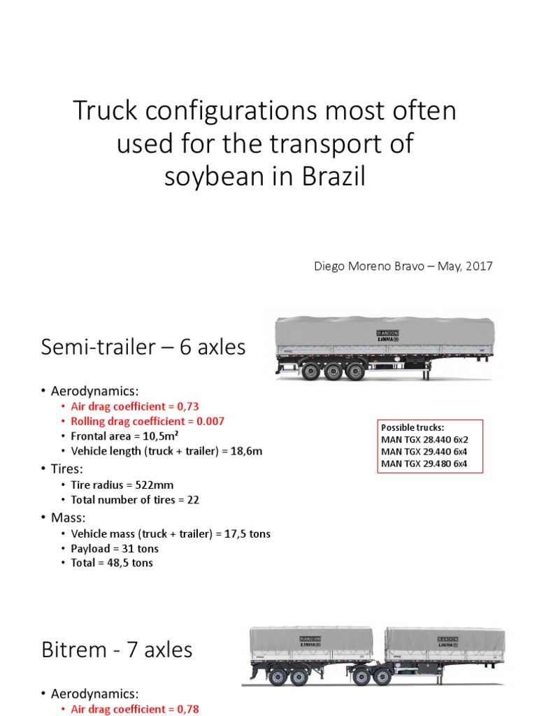 Truck Configurations for Soybean Transport | PDF | Truck | Trailer ...