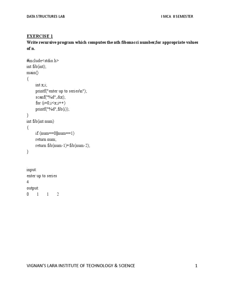 Mca Ds Lab Manual Pdf Queue Abstract Data Type Algorithms And Data Structures