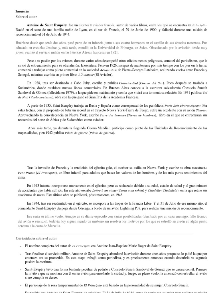 El Principito_guía de lectura | El Principito