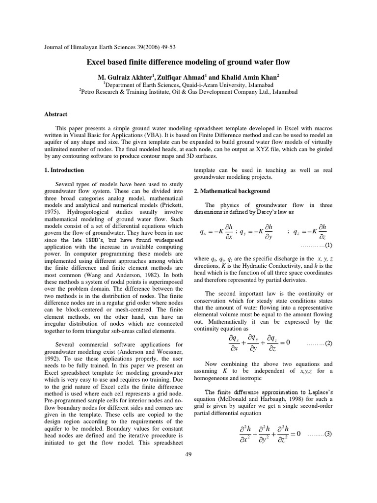 Finite Difference Modeling Excel Pdf Microsoft Excel Spreadsheet 9137