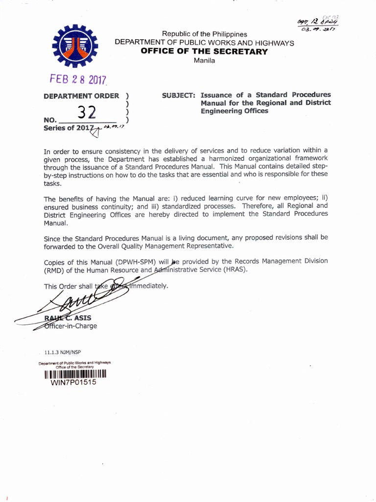 DO 032 s2017 | Download Free PDF | Procurement | Jurisdiction