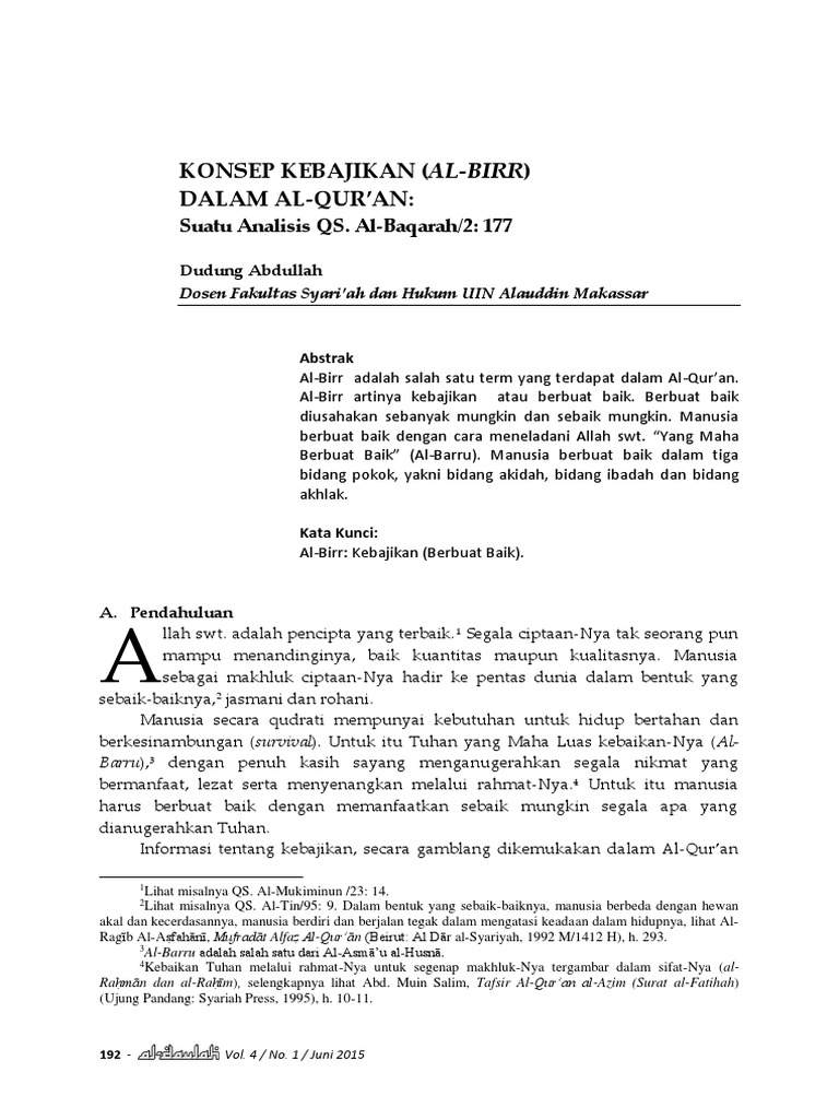 Konsep Al Birr | PDF