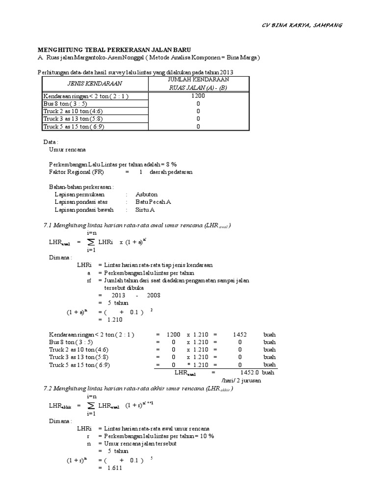 Perhitungan PGJ | PDF