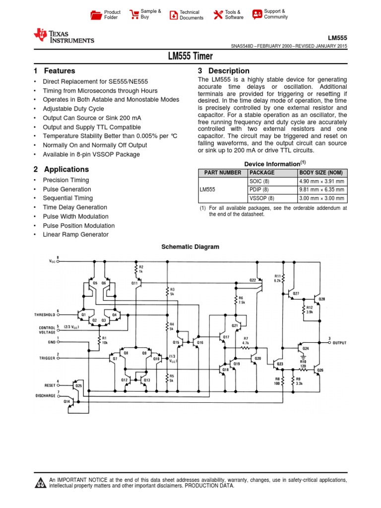 lm555 PDF | PDF | Electronic Engineering | Digital Electronics