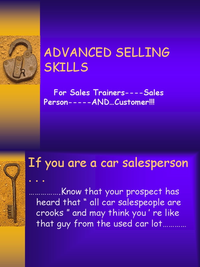 Advanced Selling Skills | PDF | Profit (Accounting) | Sales