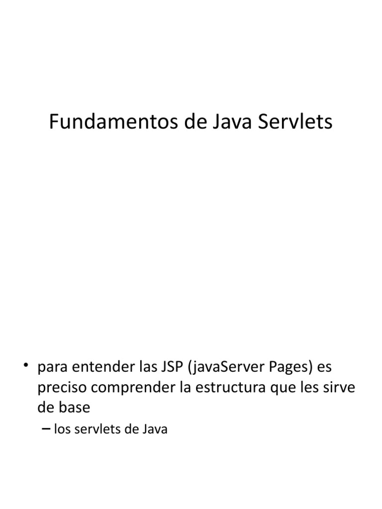 Fundamentos de Java Servlets | PDF | Java (lenguaje de programación ...