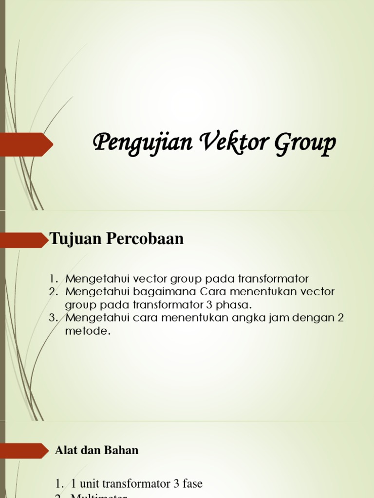 Pengujian Vektor Grup | PDF