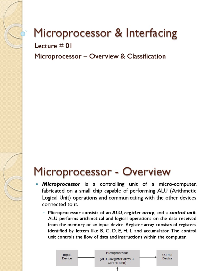 Microprocessor and Interface | Download Free PDF | Central Processing Unit | Microprocessor
