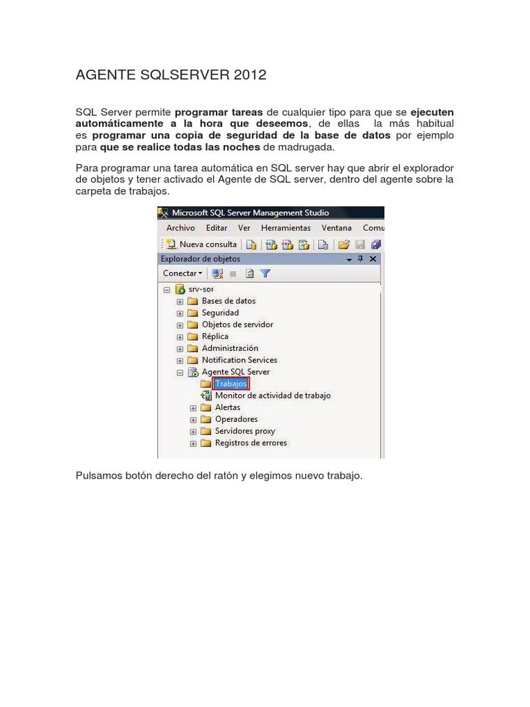 Agente Sqlserver 2012 | PDF | Servidor SQL de Microsoft | Software del sistema