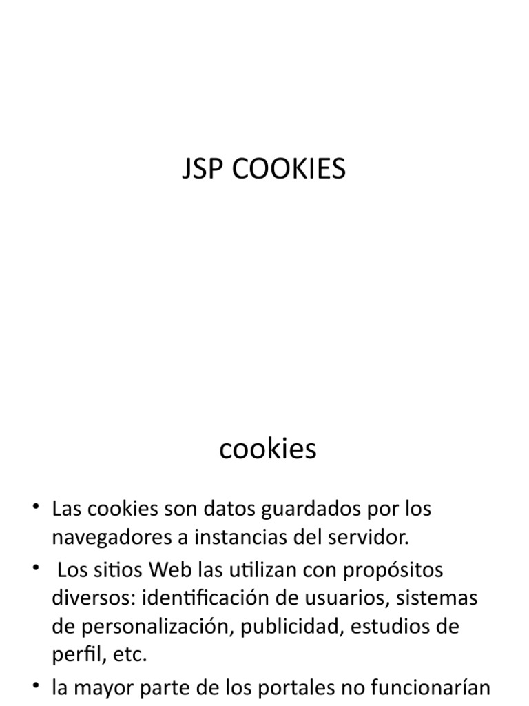 Cookies en JSP y Servlets | PDF | Cookie HTTP | Java Enterprise Platform