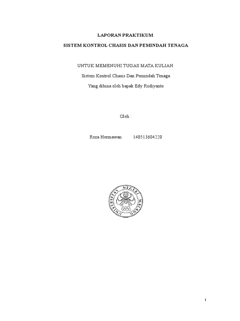 Laporan Praktikum Sistem Kontrol Chasis | PDF