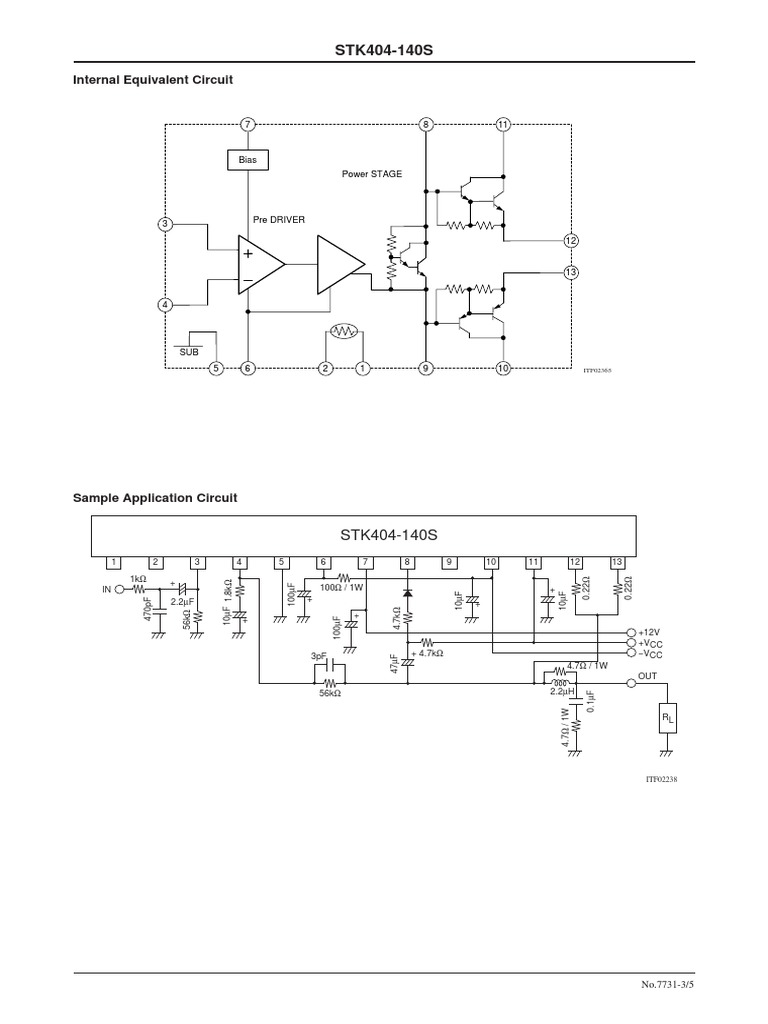 STK404-140S: Internal Equivalent Circuit | PDF