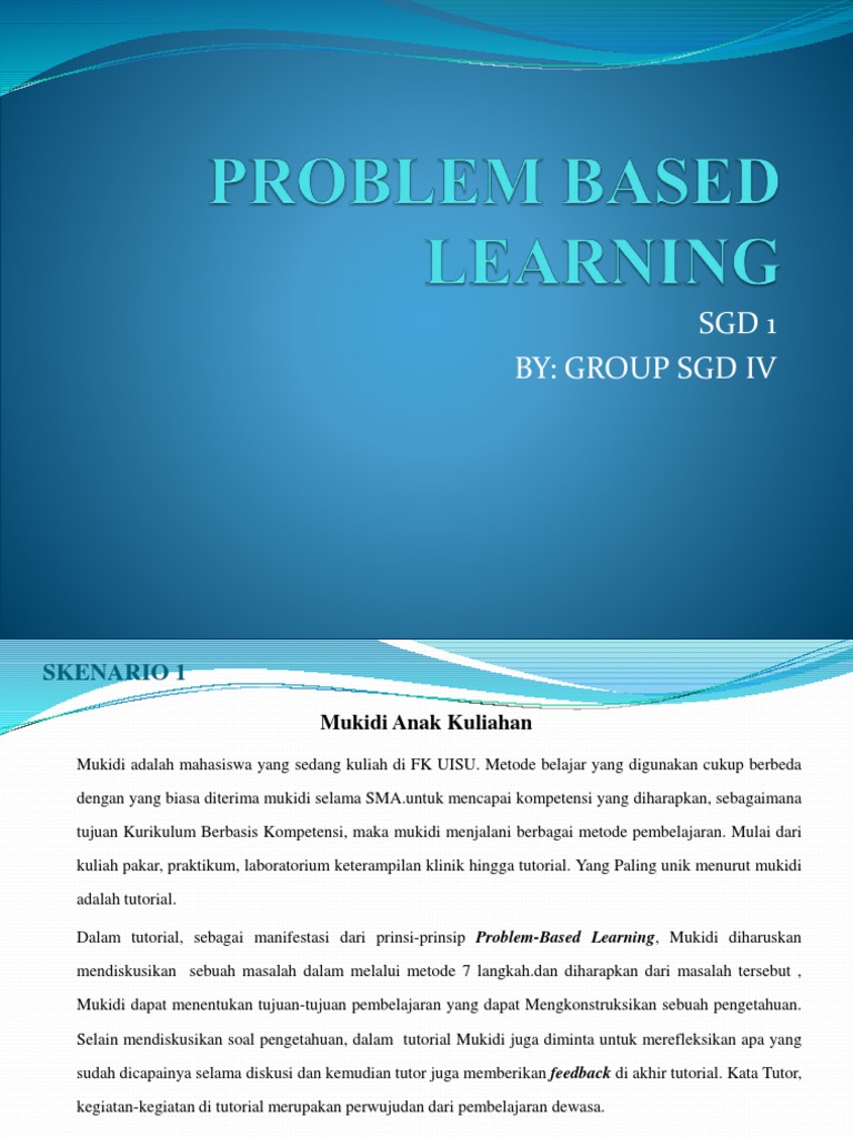 Problem Based Learning | PDF