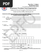 PF Declaration Form (Form 11) - SAMPLE FORM. | PDF | Government And ...