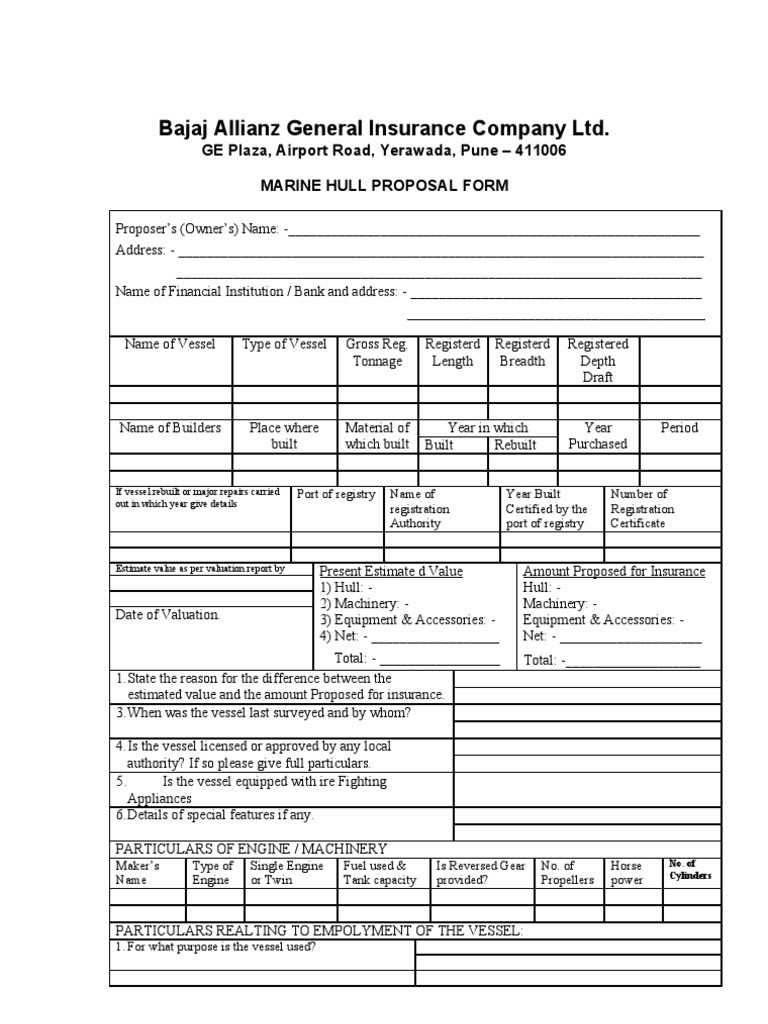 Hull Proposal | PDF | Insurance | Business