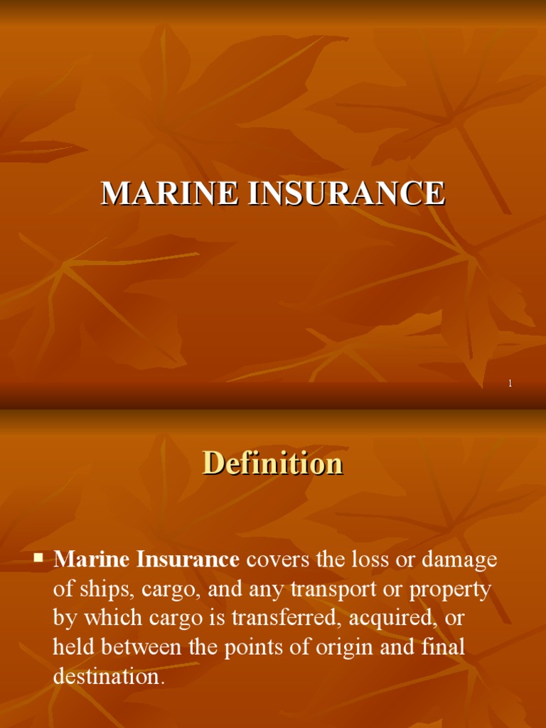 Marine Cargo Presentation | PDF | Insurance | Business Law
