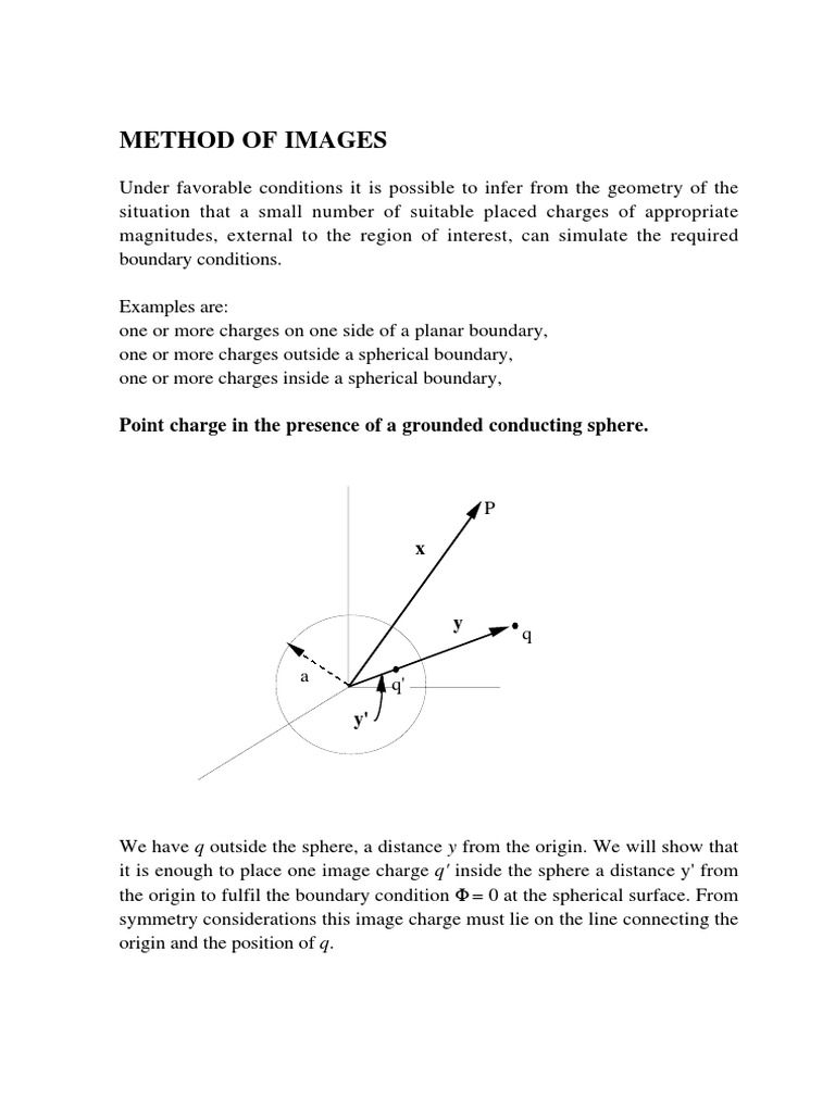Method of Images Dielectrics | PDF | Mathematical Analysis | Force