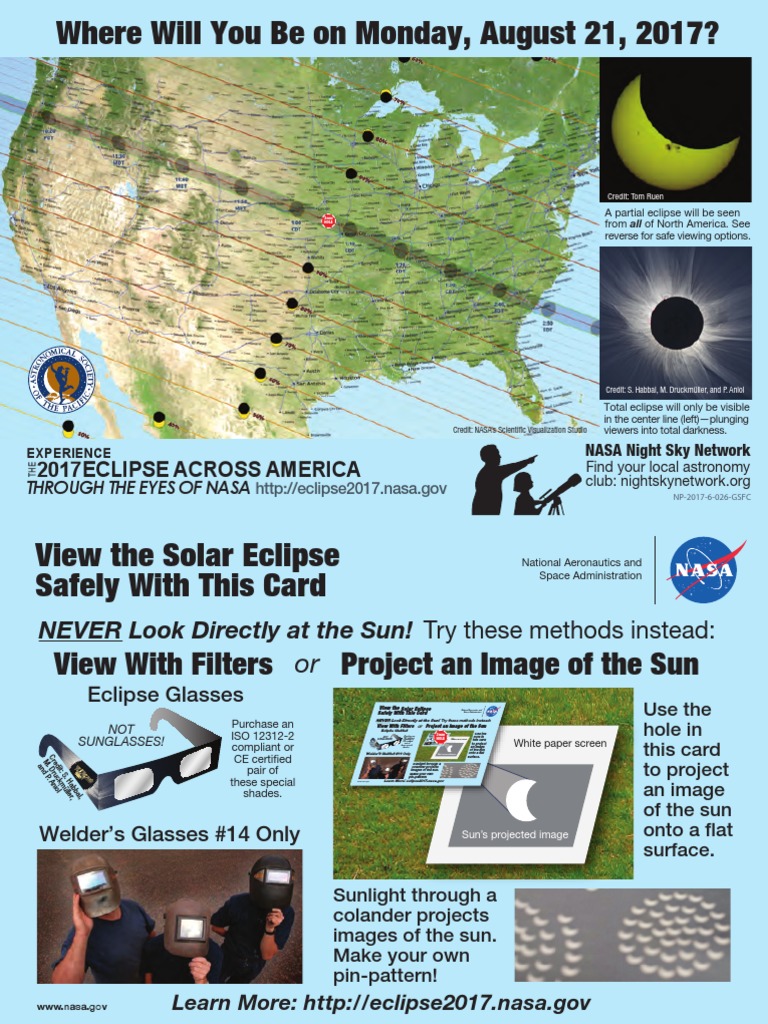 Nasa Eclipse Tips | PDF | Solar Eclipse | Sunglasses