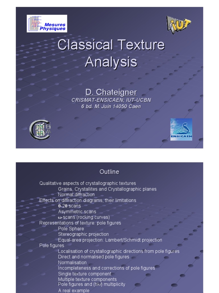 Classical Texture | PDF | Crystallite | Crystallography