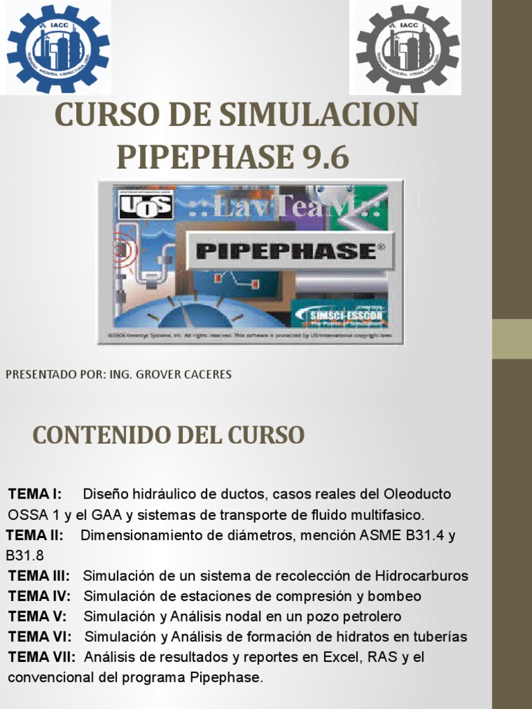 Curso Avanzado de Simulación PIPEPHASE | PDF | Gas natural | Presión